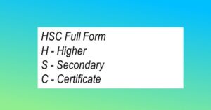 HSC Full Form And Meaning